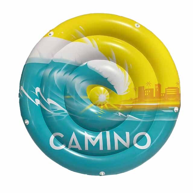 Camino Tropical Burst 5ft Pool Float | Wave & Sunset Design – Kiva ...